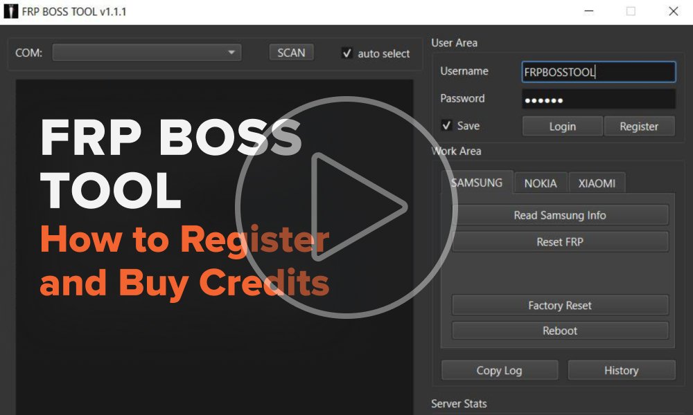 FRP Boss Tool - How to Register and Start Using - GsmServer